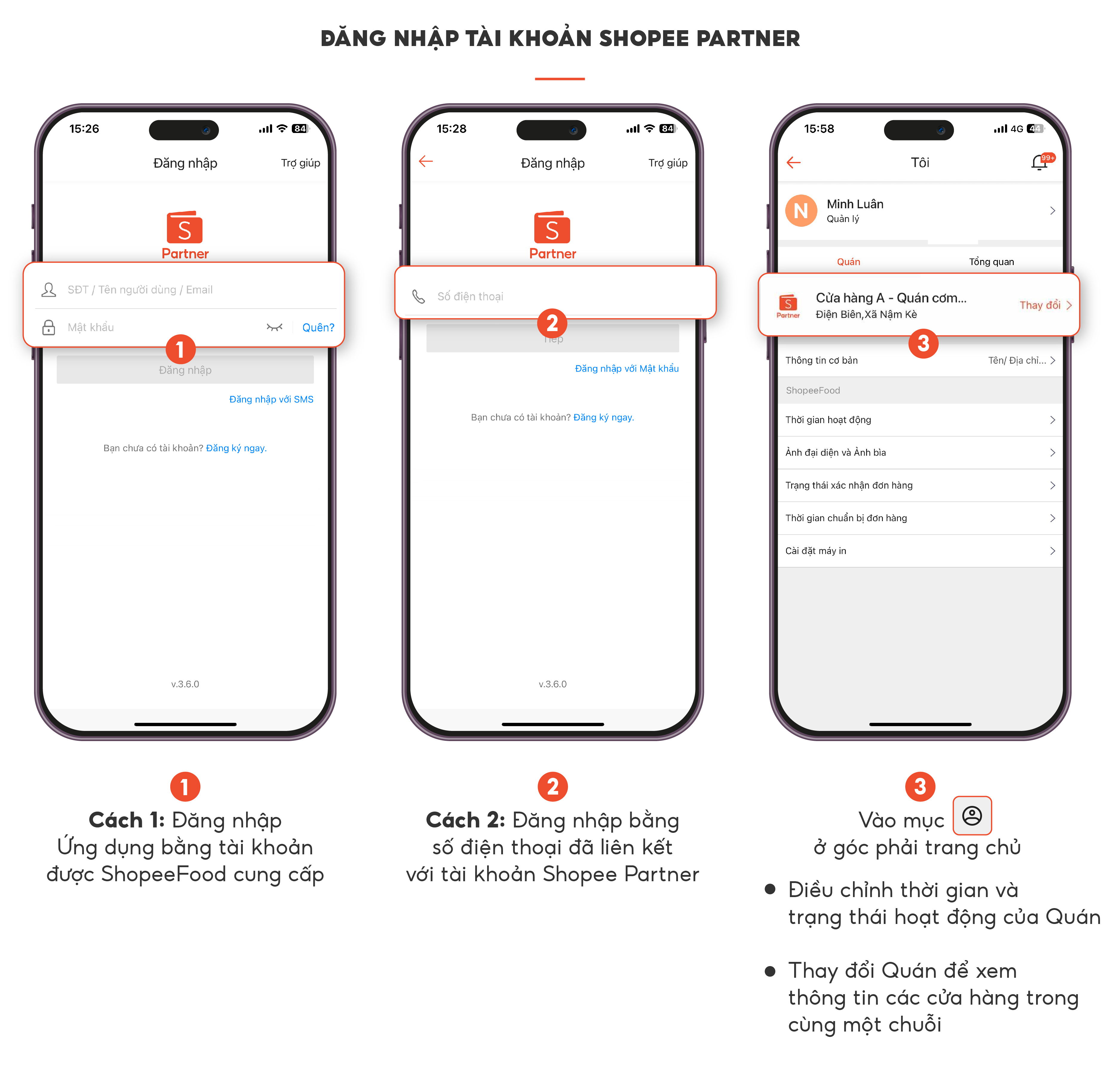 Đăng nhập tài khoản Shopee Partner